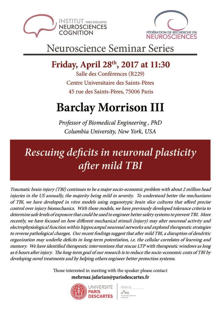 Friday, April 28th : Barclay Morrison III (Columbia University) | The ...